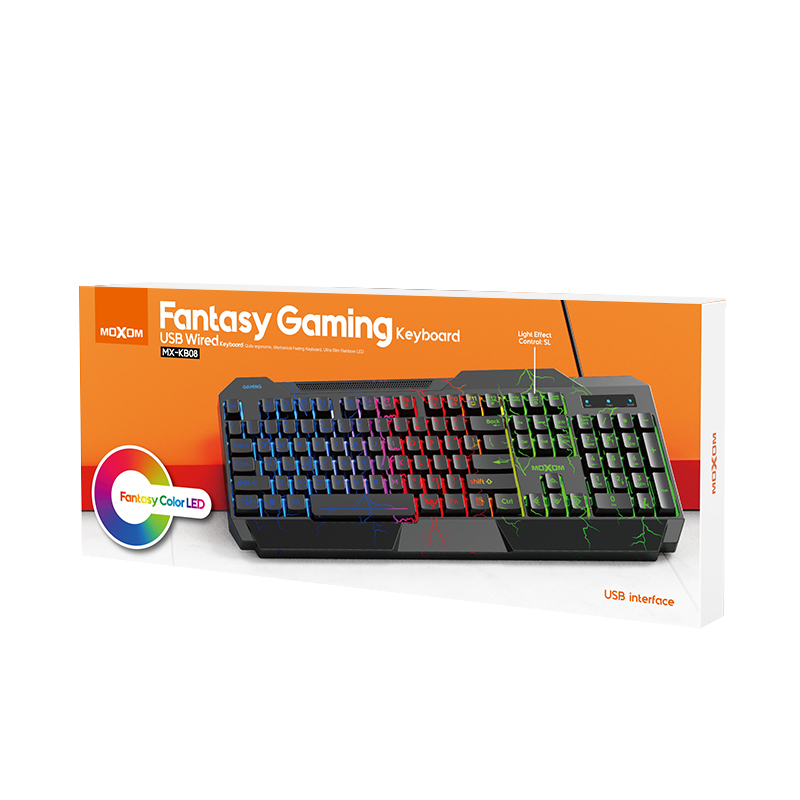 MS Mobile. Tastatura gejmerska zicna MOXOM MX-KB08 crnia